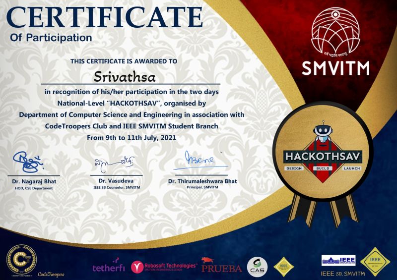 Srivathsa Acharya on LinkedIn: #hackotsav #engineering #training # ... Srivathsa Acharya on LinkedIn: #hackotsav #engineering #training # ...