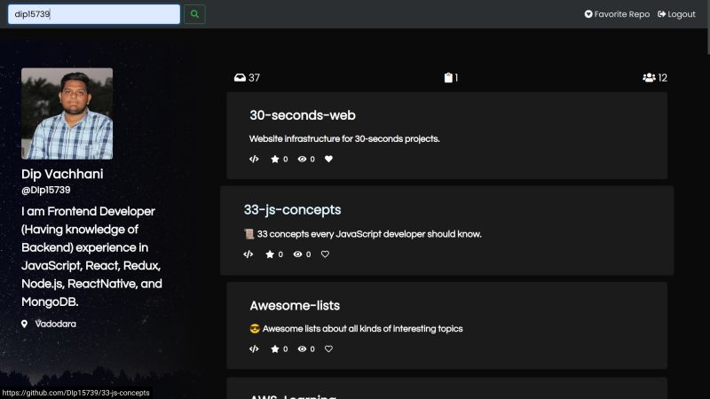 Dip Vachhani on LinkedIn: #github #githubapi #reactjs #axios #firebase ... Dip Vachhani on LinkedIn: #github #githubapi #reactjs #axios #firebase ...