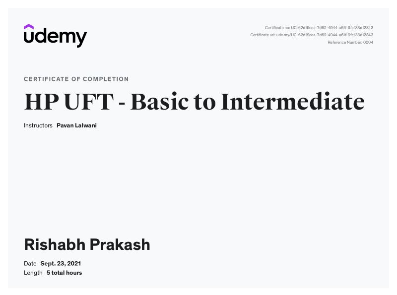 Rishabh Prakash on LinkedIn: #qa #testing #automationtesting #uft Rishabh Prakash on LinkedIn: #qa #testing #automationtesting #uft