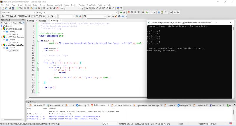Om Tawade on LinkedIn: #programming #codeblocks #cplusplus Om Tawade on LinkedIn: #programming #codeblocks #cplusplus