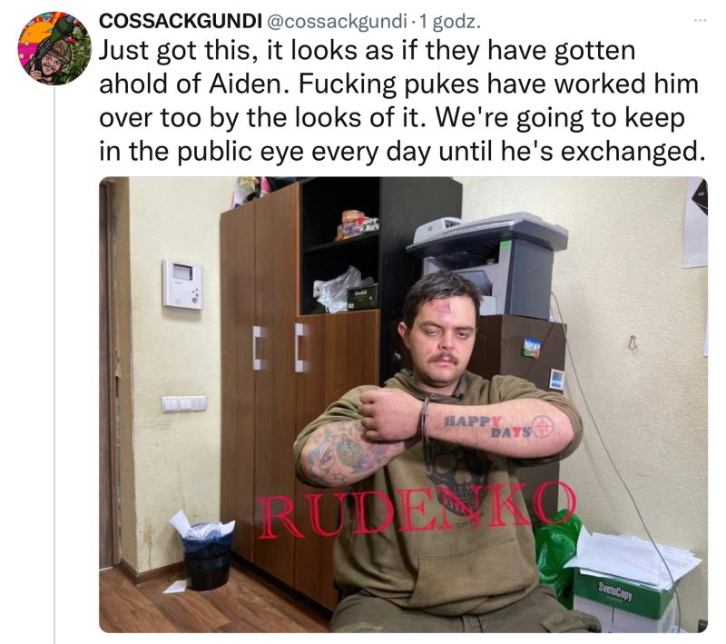 Jerzy Podlewski on LinkedIn: Aiden Aslin aka Cossack Gundi, British🇬🇧 ... Jerzy Podlewski on LinkedIn: Aiden Aslin aka Cossack Gundi, British🇬🇧 ...