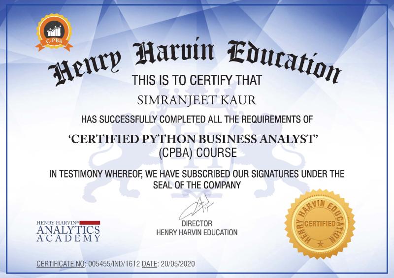 Simranjeet kaur on LinkedIn: #henryharvin #businessanalytics #python # ... Simranjeet kaur on LinkedIn: #henryharvin #businessanalytics #python # ...
