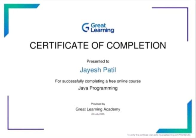 Jayesh Patil on LinkedIn: #java #greatlearning Jayesh Patil on LinkedIn: #java #greatlearning