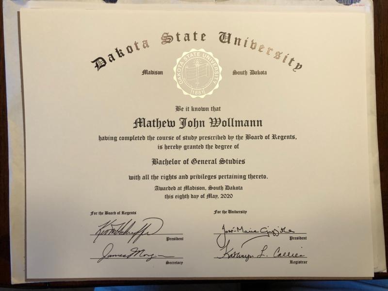 Mathew Wollmann on LinkedIn: This degree, as well as my Associates ... Mathew Wollmann on LinkedIn: This degree, as well as my Associates ...
