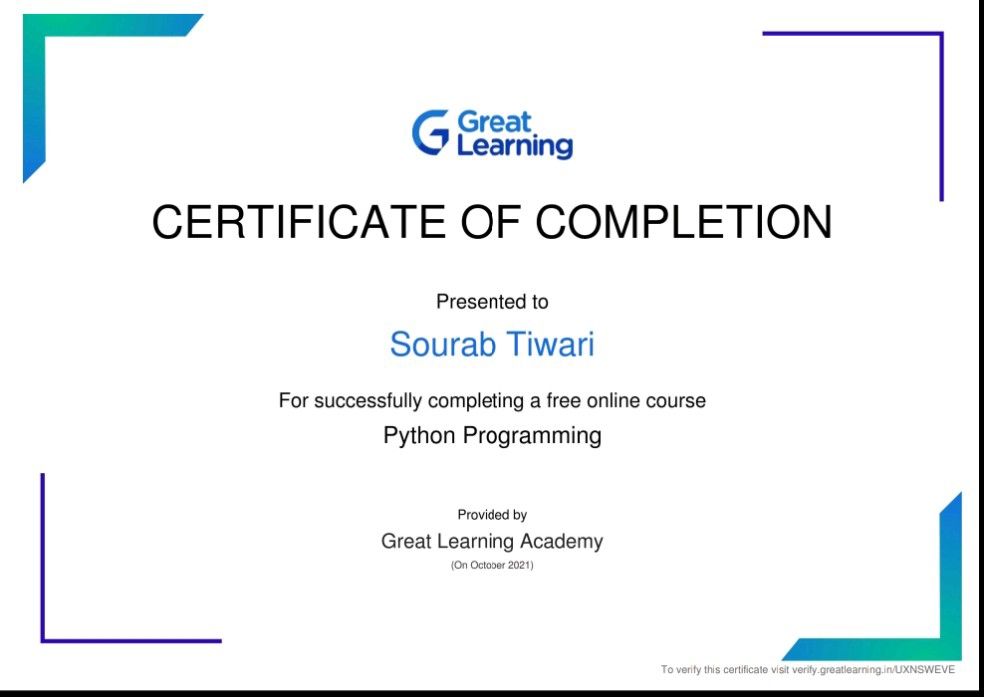 Sourab Tiwari on LinkedIn: python programming beginner. Sourab Tiwari on LinkedIn: python programming beginner.