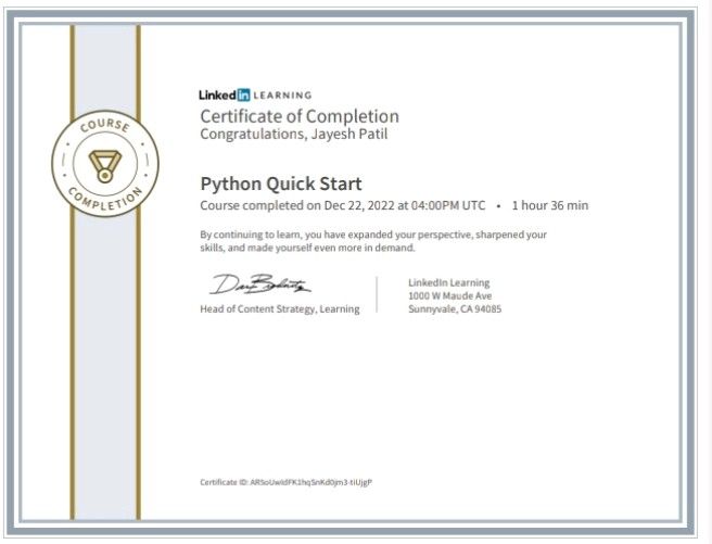 Jayesh Patil on LinkedIn: #python Jayesh Patil on LinkedIn: #python