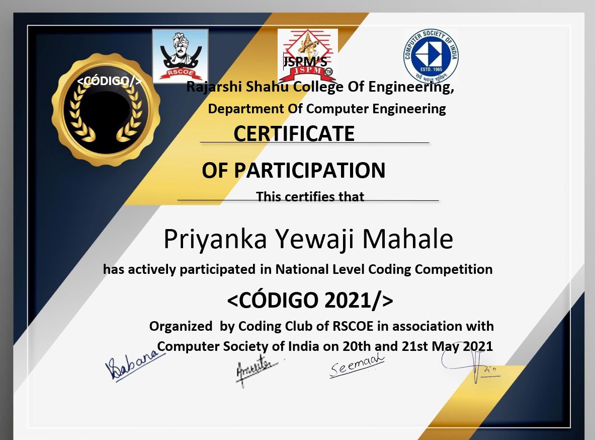 PRIYANKA MAHALE on LinkedIn: #codingchallenge #coding #codingcompetition PRIYANKA MAHALE on LinkedIn: #codingchallenge #coding #codingcompetition