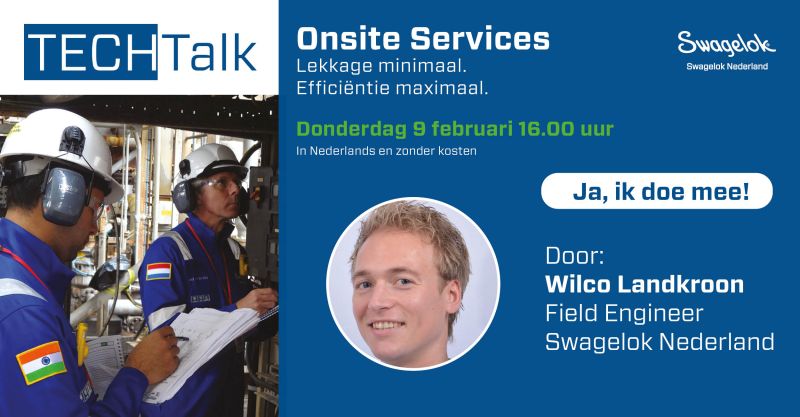 Swagelok Nederland op LinkedIn: Swagelok TechTalk Onsite Services Swagelok Nederland op LinkedIn: Swagelok TechTalk Onsite Services