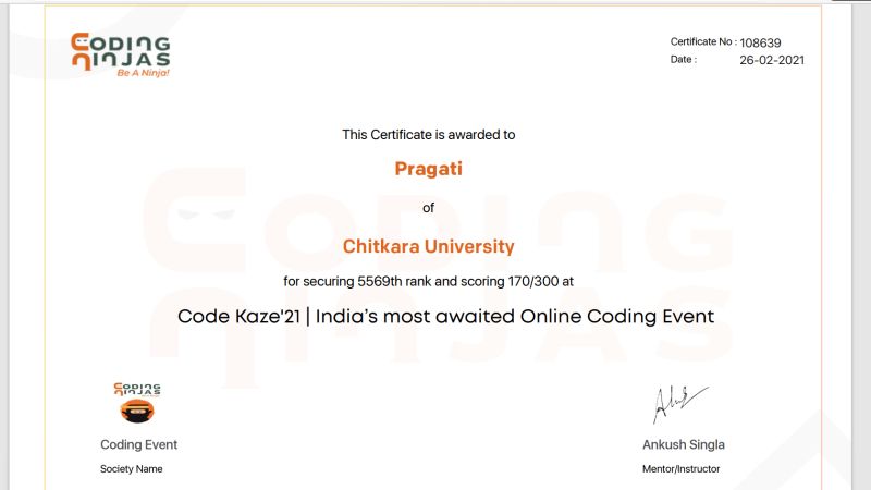 Pragati Gupta on LinkedIn: #coding #programming Pragati Gupta on LinkedIn: #coding #programming