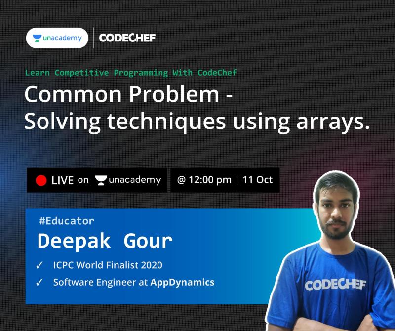 CodeChef on LinkedIn: #learntocode #programming #codechef #unacademy CodeChef on LinkedIn: #learntocode #programming #codechef #unacademy