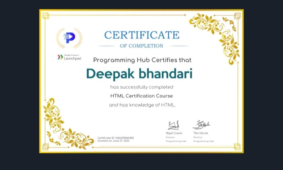 Deepak Bhandari on LinkedIn: Html code Deepak Bhandari on LinkedIn: Html code