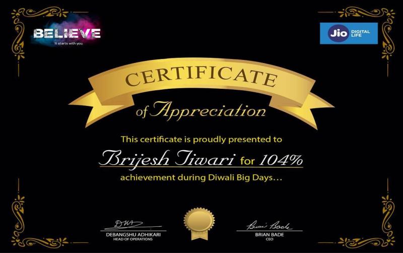 Brijesh Kumar Tiwari on LinkedIn: Received certificate of appreciation ... Brijesh Kumar Tiwari on LinkedIn: Received certificate of appreciation ...