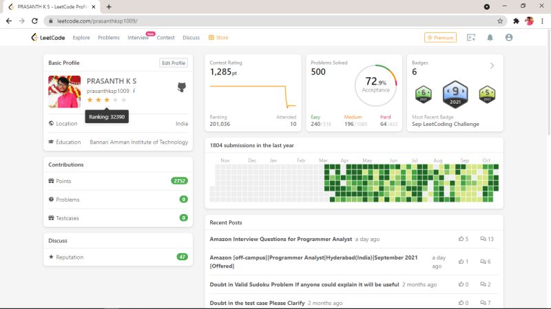 Prasanth Krupanandam Sivagami on LinkedIn: #success #leetcode #python # ... Prasanth Krupanandam Sivagami on LinkedIn: #success #leetcode #python # ...