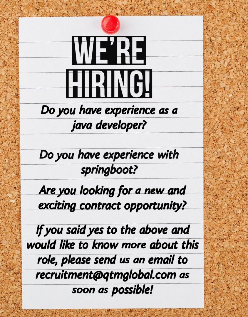 Tony Rowley on LinkedIn: Java Developers - immediate Tony Rowley on LinkedIn: Java Developers - immediate