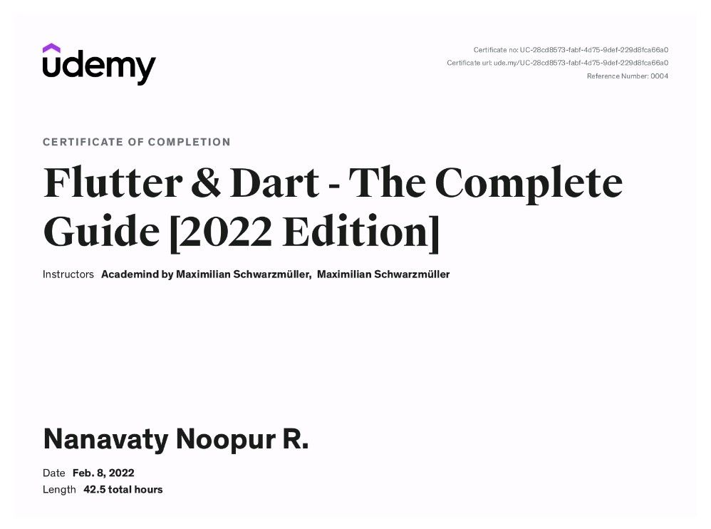Nupur Nanavaty on LinkedIn: #udemycourses #flutter #dart Nupur Nanavaty on LinkedIn: #udemycourses #flutter #dart