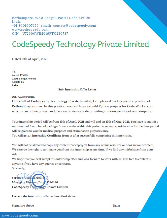 Ayushi Poddar on LinkedIn: #internship #python #programming #intern2021 ... Ayushi Poddar on LinkedIn: #internship #python #programming #intern2021 ...