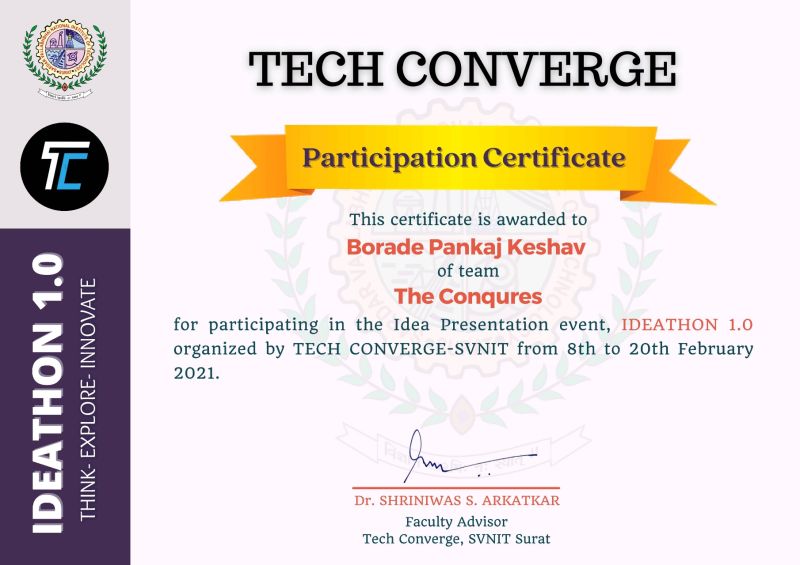 Pankaj K. Borade on LinkedIn: #ideathon #hackathon Pankaj K. Borade on LinkedIn: #ideathon #hackathon