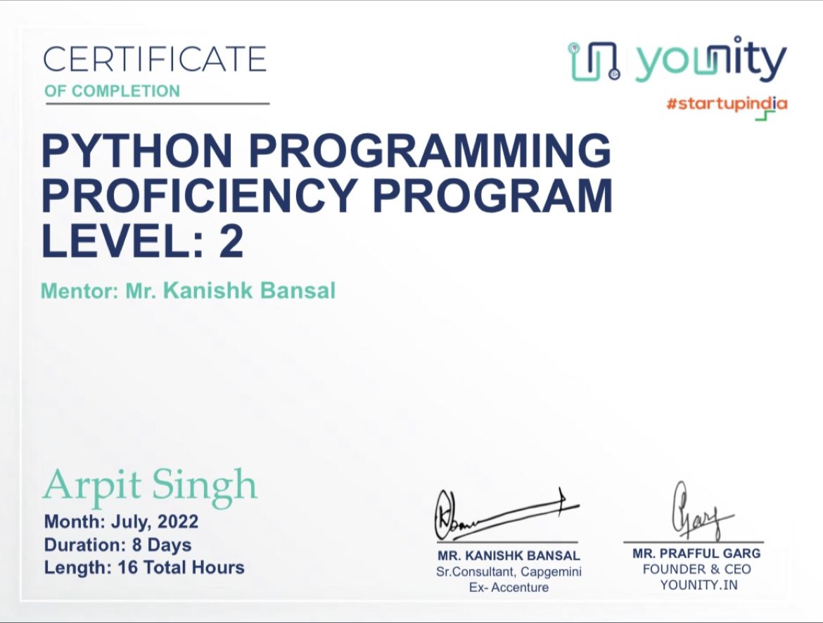 Arpit Singh on LinkedIn: #python #connections #programming #younity # ... Arpit Singh on LinkedIn: #python #connections #programming #younity # ...