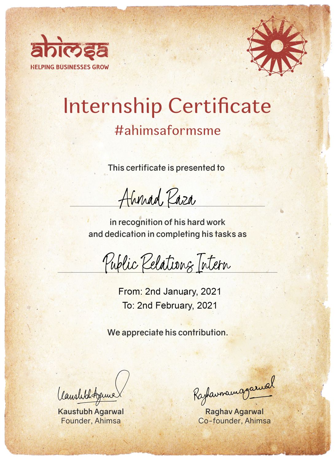 Ahmad Raza on LinkedIn: #internship #cybersecurityawareness #mitaoe Ahmad Raza on LinkedIn: #internship #cybersecurityawareness #mitaoe