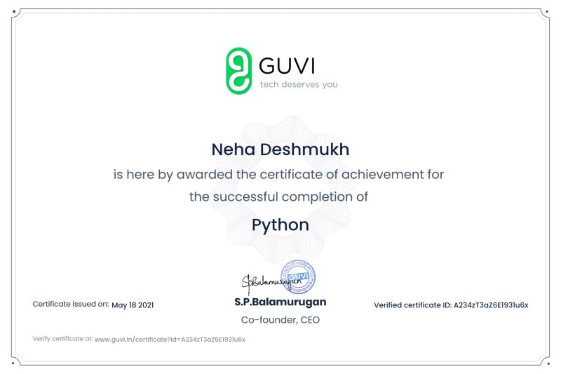 Neha Deshmukh on LinkedIn: #pythonprogramming #python #guvi # ... Neha Deshmukh on LinkedIn: #pythonprogramming #python #guvi # ...