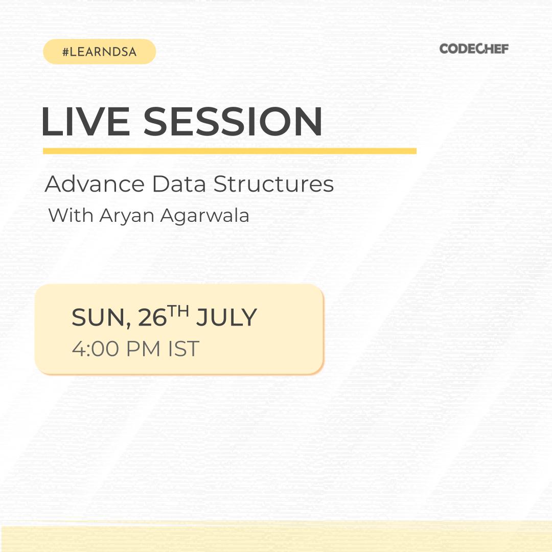 CodeChef on LinkedIn: #codechef #learndsa #programming #live CodeChef on LinkedIn: #codechef #learndsa #programming #live