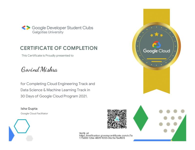 Govind Mishra on LinkedIn: #connection #30daysofgooglecloud #googlecloud Govind Mishra on LinkedIn: #connection #30daysofgooglecloud #googlecloud