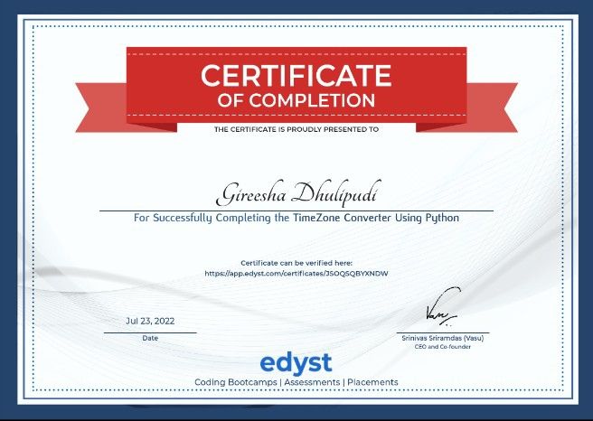 Gireesha Dhulipudi on LinkedIn: #edyst Gireesha Dhulipudi on LinkedIn: #edyst