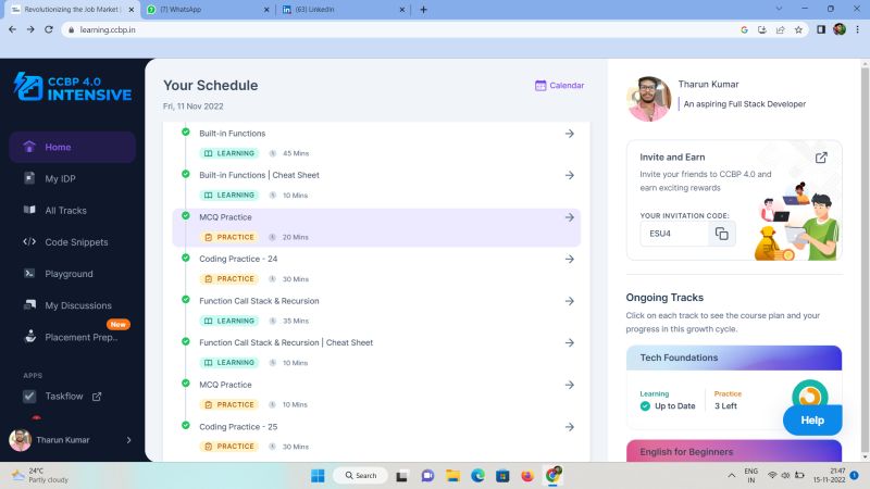 Tharun Kumar Velamjeri on LinkedIn: #nxtwave #nxtwave #react #python # ... Tharun Kumar Velamjeri on LinkedIn: #nxtwave #nxtwave #react #python # ...