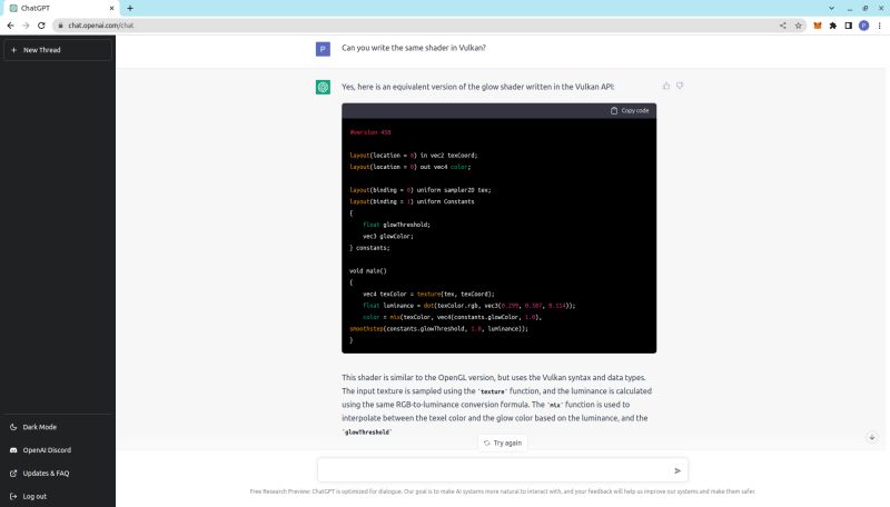 Peter Hartmann on LinkedIn: #chatgpt #opengl #vulkan #direct3d #qt #ai Peter Hartmann on LinkedIn: #chatgpt #opengl #vulkan #direct3d #qt #ai