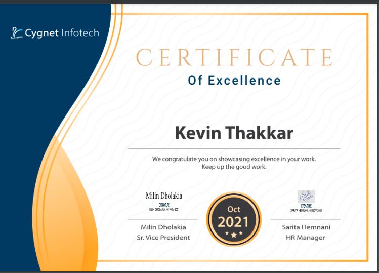 Kevin Thakkar on LinkedIn: Thank you ! Cygnet Infotech | 18 comments Kevin Thakkar on LinkedIn: Thank you ! Cygnet Infotech | 18 comments