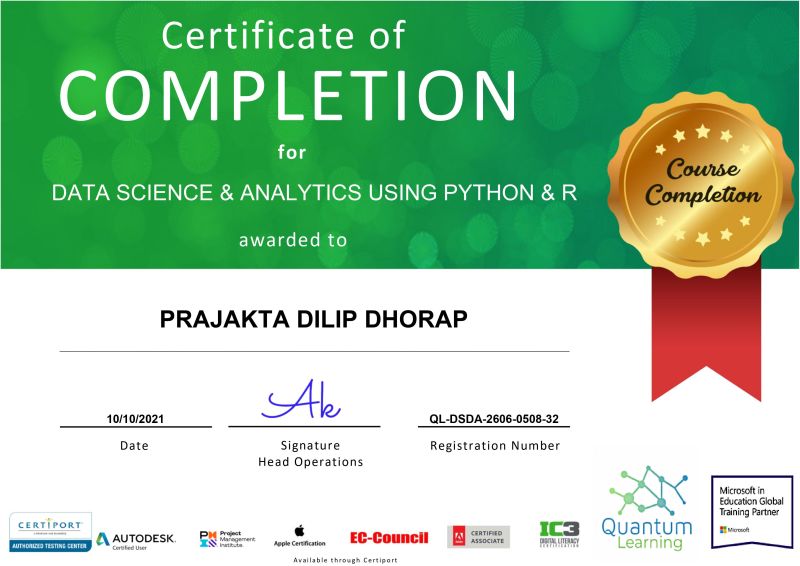 PRAJAKTA DHORAP on LinkedIn: #mta #pythonprogramming #rprogramming # ... PRAJAKTA DHORAP on LinkedIn: #mta #pythonprogramming #rprogramming # ...