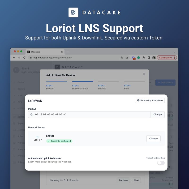 Datacake on LinkedIn: #datacake #lns #downlink #mioty #api #iiot #iot Datacake on LinkedIn: #datacake #lns #downlink #mioty #api #iiot #iot