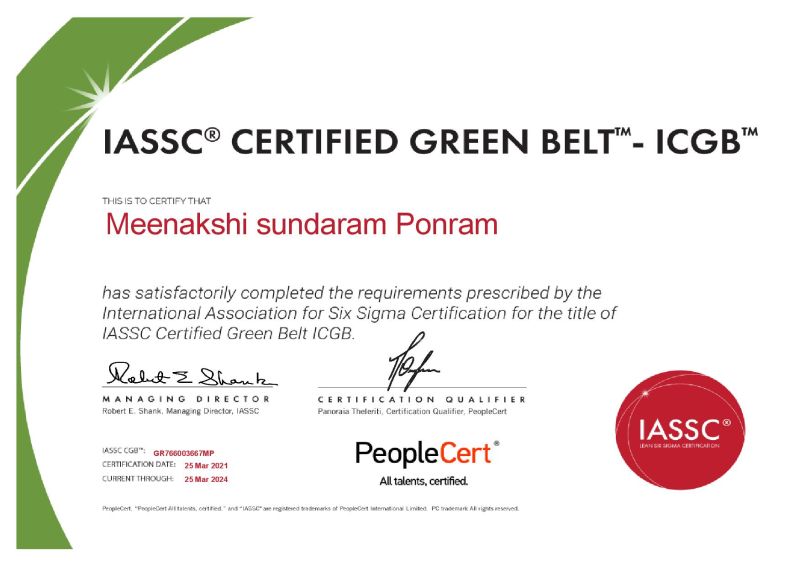 Meenakshi Sundaram Ponram on LinkedIn: #iassc Meenakshi Sundaram Ponram on LinkedIn: #iassc