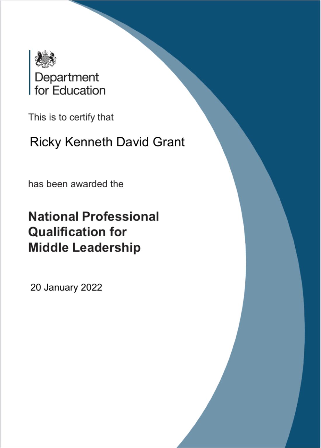 Ricky Grant BA(Hons), PGCE, MCCT on LinkedIn: #npqml #ioe #ucl #dfe # ... Ricky Grant BA(Hons), PGCE, MCCT on LinkedIn: #npqml #ioe #ucl #dfe # ...