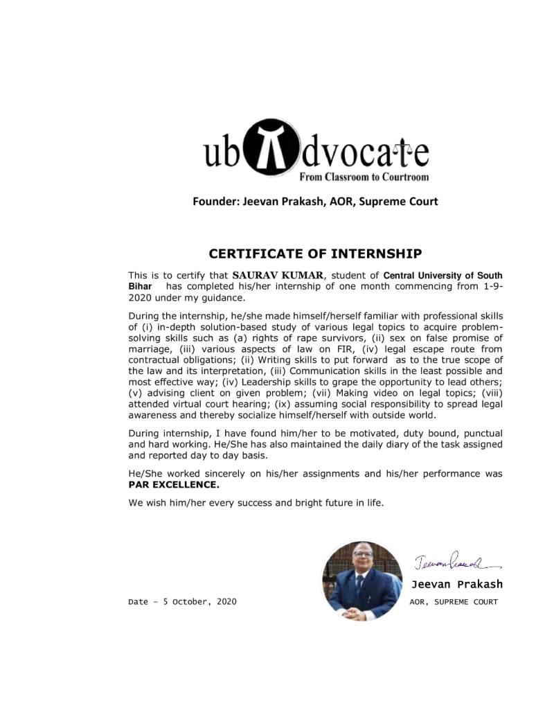 Saurav Kumar on LinkedIn: Successfully completed internship under the ... Saurav Kumar on LinkedIn: Successfully completed internship under the ...