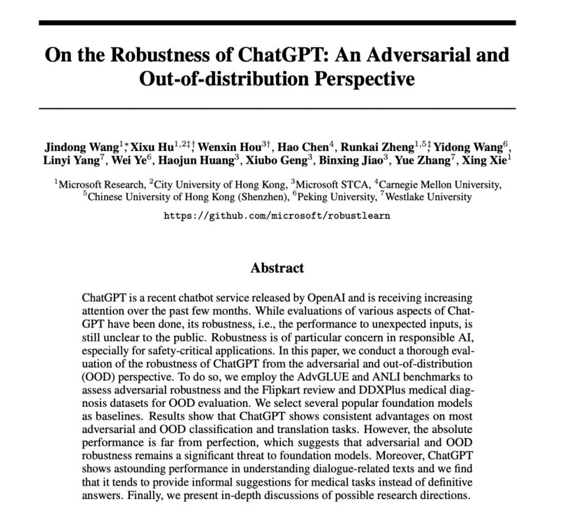 Ahsen Khaliq on LinkedIn: On the Robustness of ChatGPT: An Adversarial ... Ahsen Khaliq on LinkedIn: On the Robustness of ChatGPT: An Adversarial ...