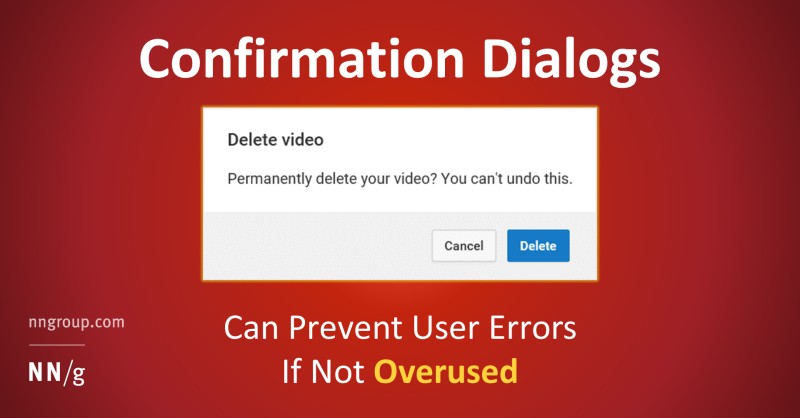 Asyraf Suhadi on LinkedIn: Confirmation Dialogs Can Prevent User Errors ... Asyraf Suhadi on LinkedIn: Confirmation Dialogs Can Prevent User Errors ...