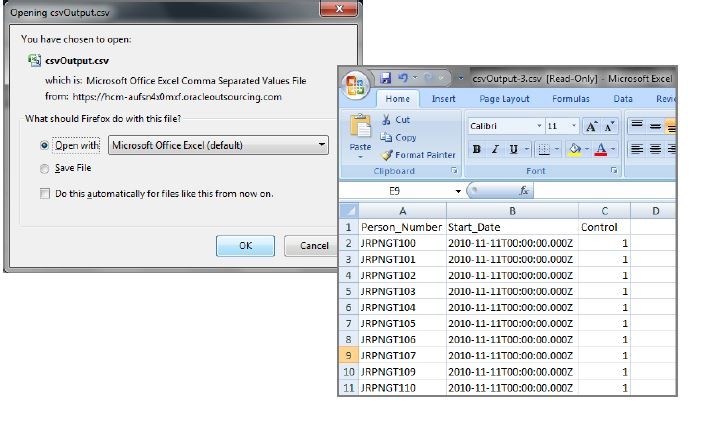 Generating CSV file From HCM Extracts Generating CSV file From HCM Extracts