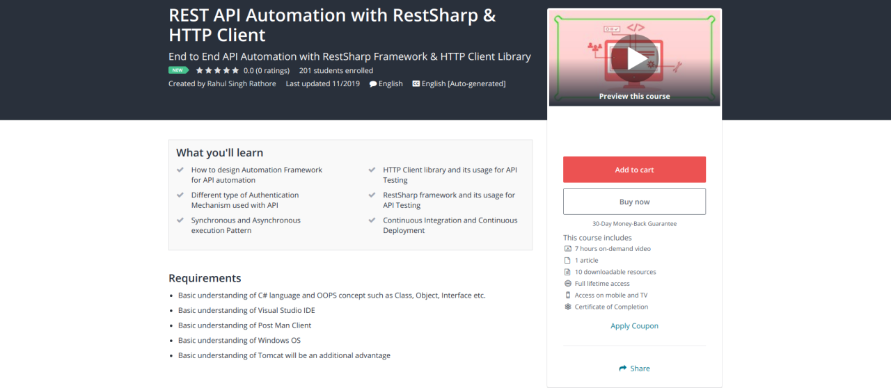 REST API Automation with RestSharp & HTTP Client REST API Automation with RestSharp & HTTP Client
