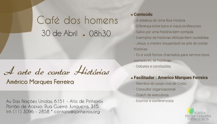 Venha e participe. É gratuito. Venha e participe. É gratuito.