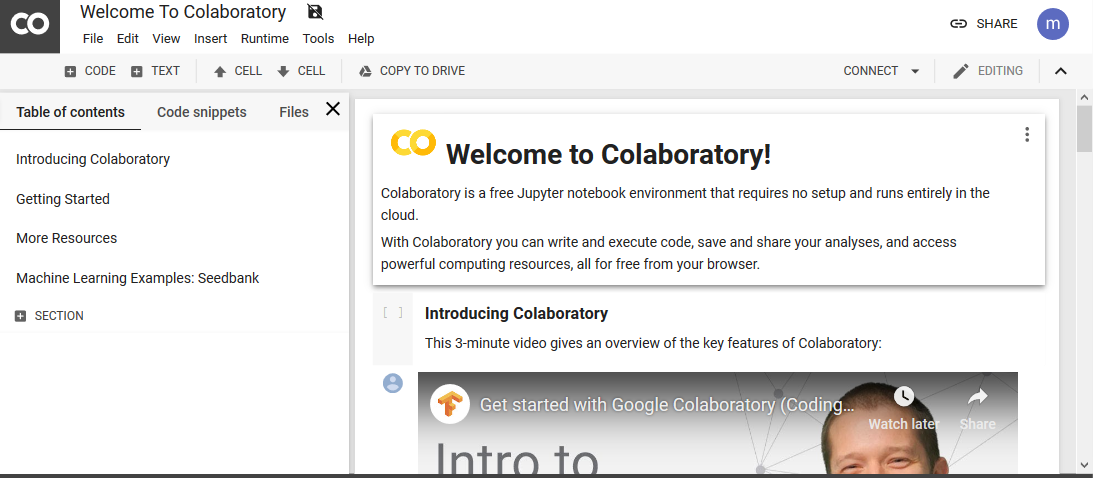 Data Science with Google Colaboratory Data Science with Google Colaboratory