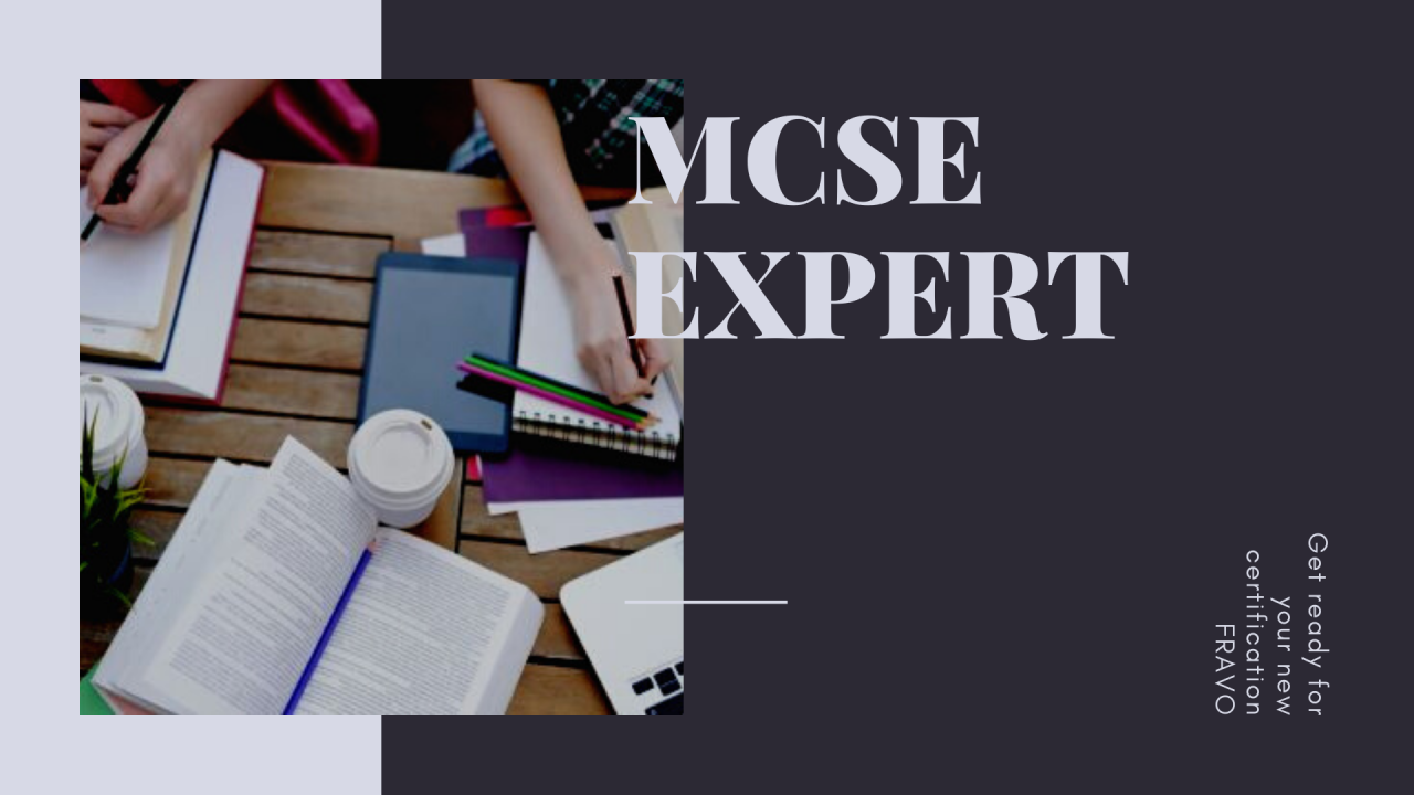 Become a Microsoft Certified Solutions Expert (MCSE) Become a Microsoft Certified Solutions Expert (MCSE)