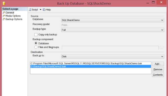 Backup SQL Server database to and restoring from multiple files Backup SQL Server database to and restoring from multiple files