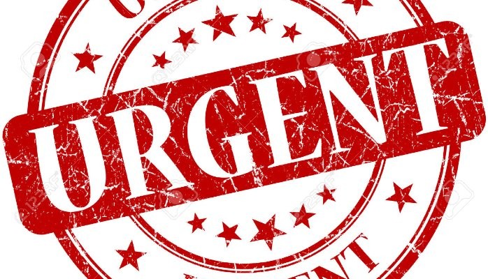 URGENT! IMMEDIATE ACTION REQUIRED! URGENT! IMMEDIATE ACTION REQUIRED!