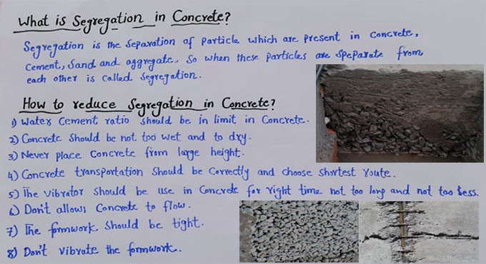 Segregation of concrete – Causes and Remedies Segregation of concrete – Causes and Remedies