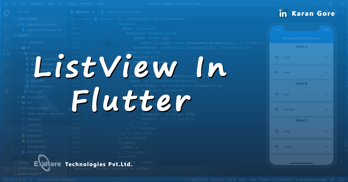 ListView In Flutter ListView In Flutter