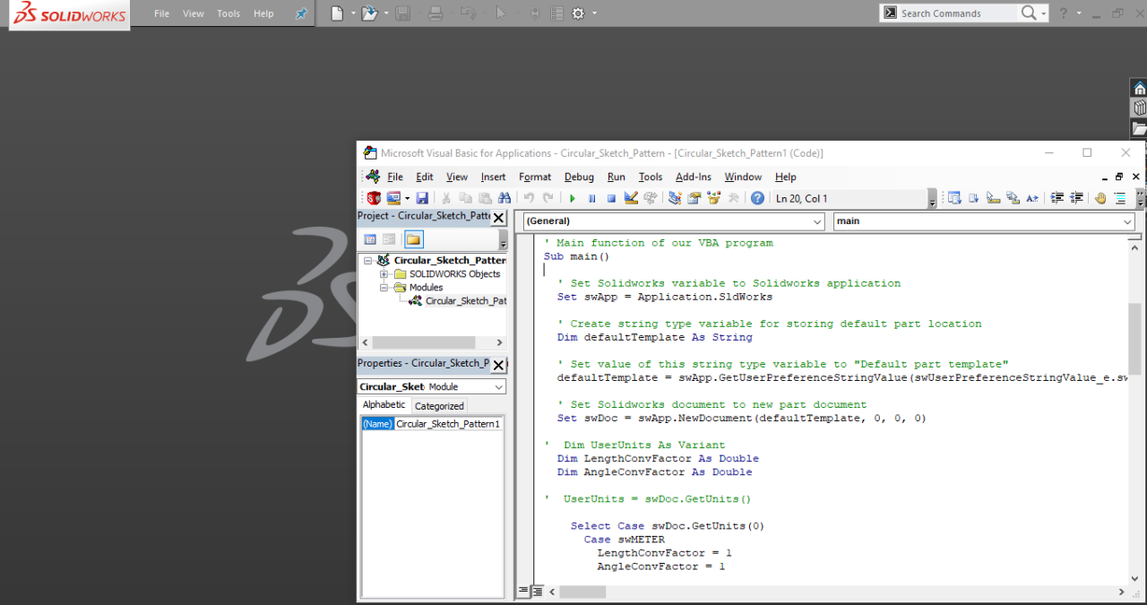 Solidworks Macro - Fix Unit Issue From VBA Macro Solidworks Macro - Fix Unit Issue From VBA Macro