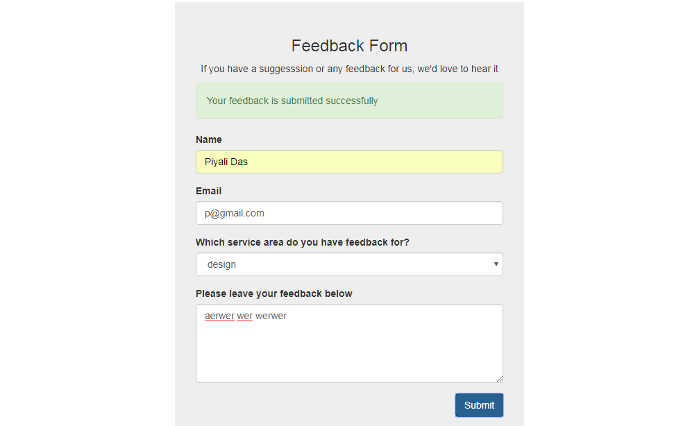 Angular 6 Feedback form with Reactive Form Validation Angular 6 Feedback form with Reactive Form Validation