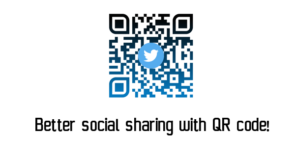 Better social sharing with QR code! Better social sharing with QR code!