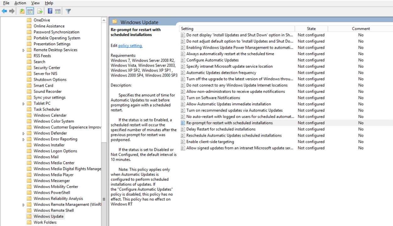 Disable restart after Windows Automatic Disable restart after Windows Automatic
